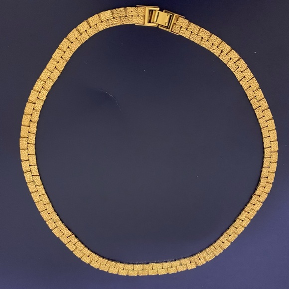 Jewelry | Vintage Necklace 196s Goldtone Flat 18 Nugget Brick Chain ...